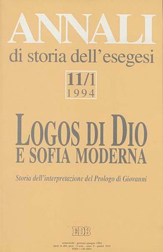 ASE Vol. 11/1 (1994) | Annali di Storia dell’Esegesi